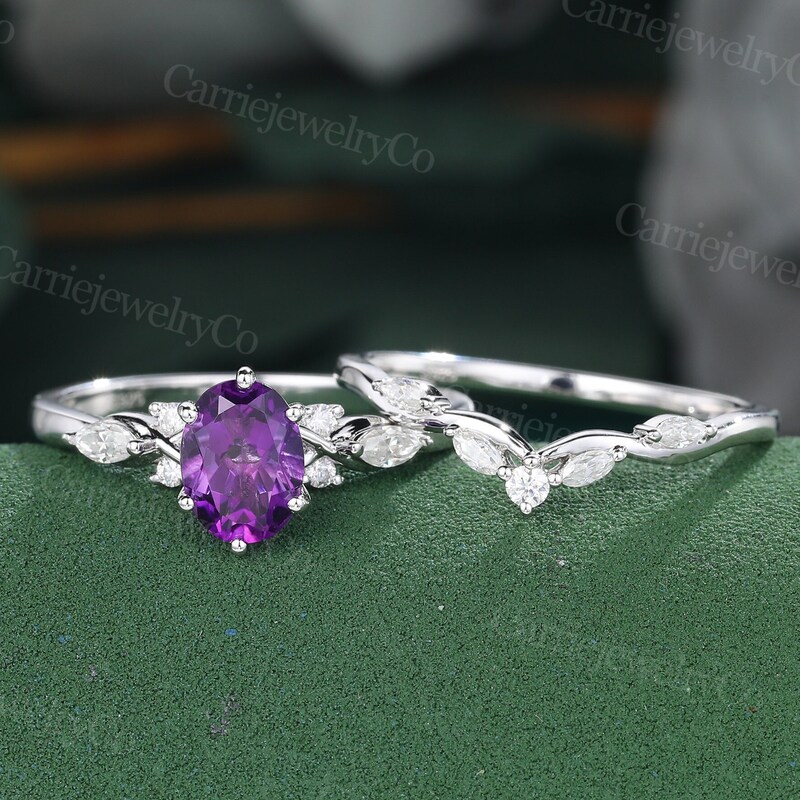 Amethyst Bridal Set - Etsy