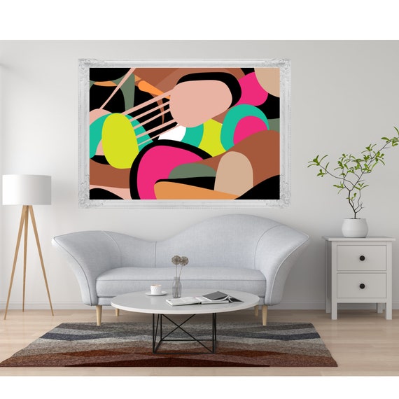 A1-A2-A3 Poster Abstract Wall Art Printable and Colorful - Etsy