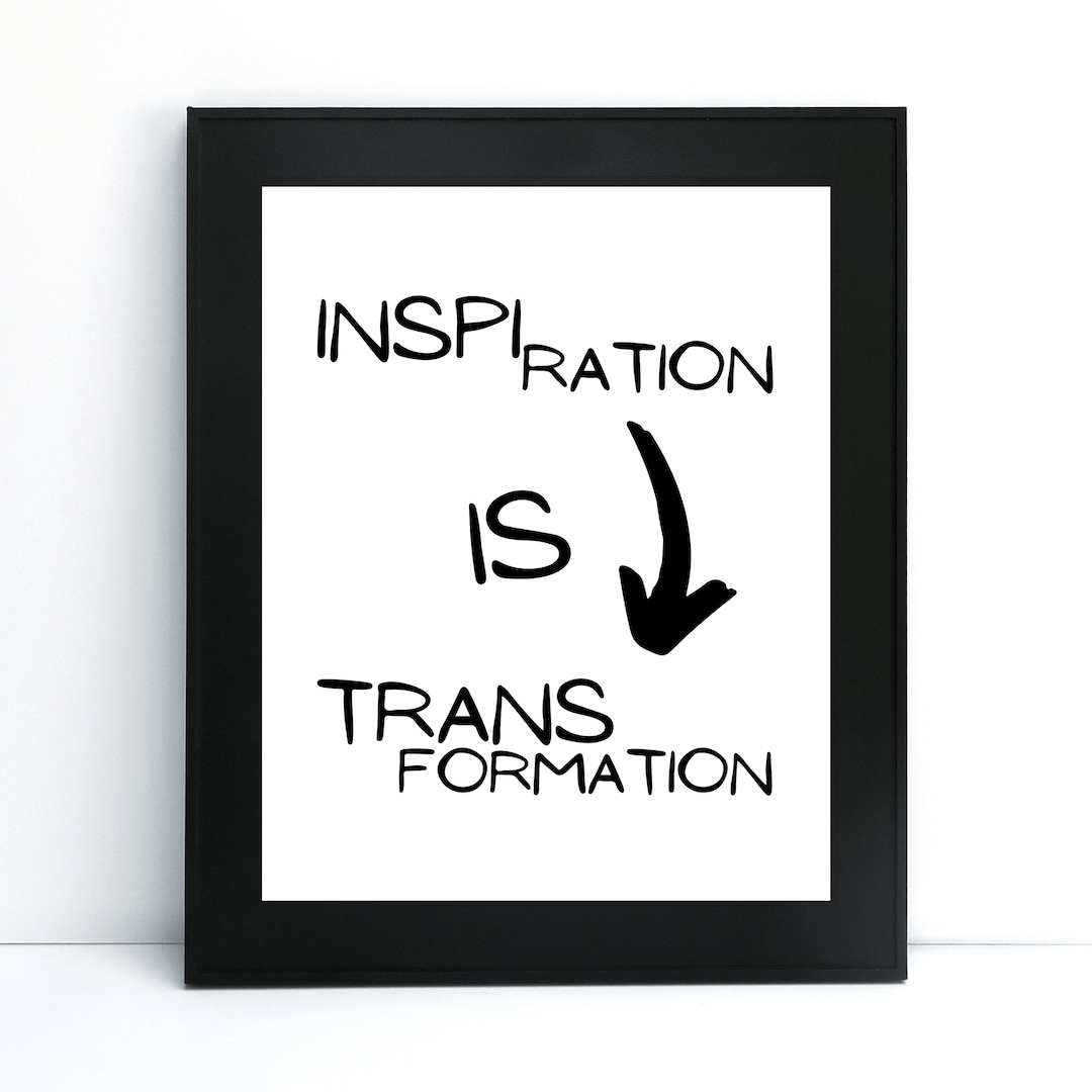 INSPIRATION IS Transformation-five Sizes Inciuded,inspiring Wall Art ...