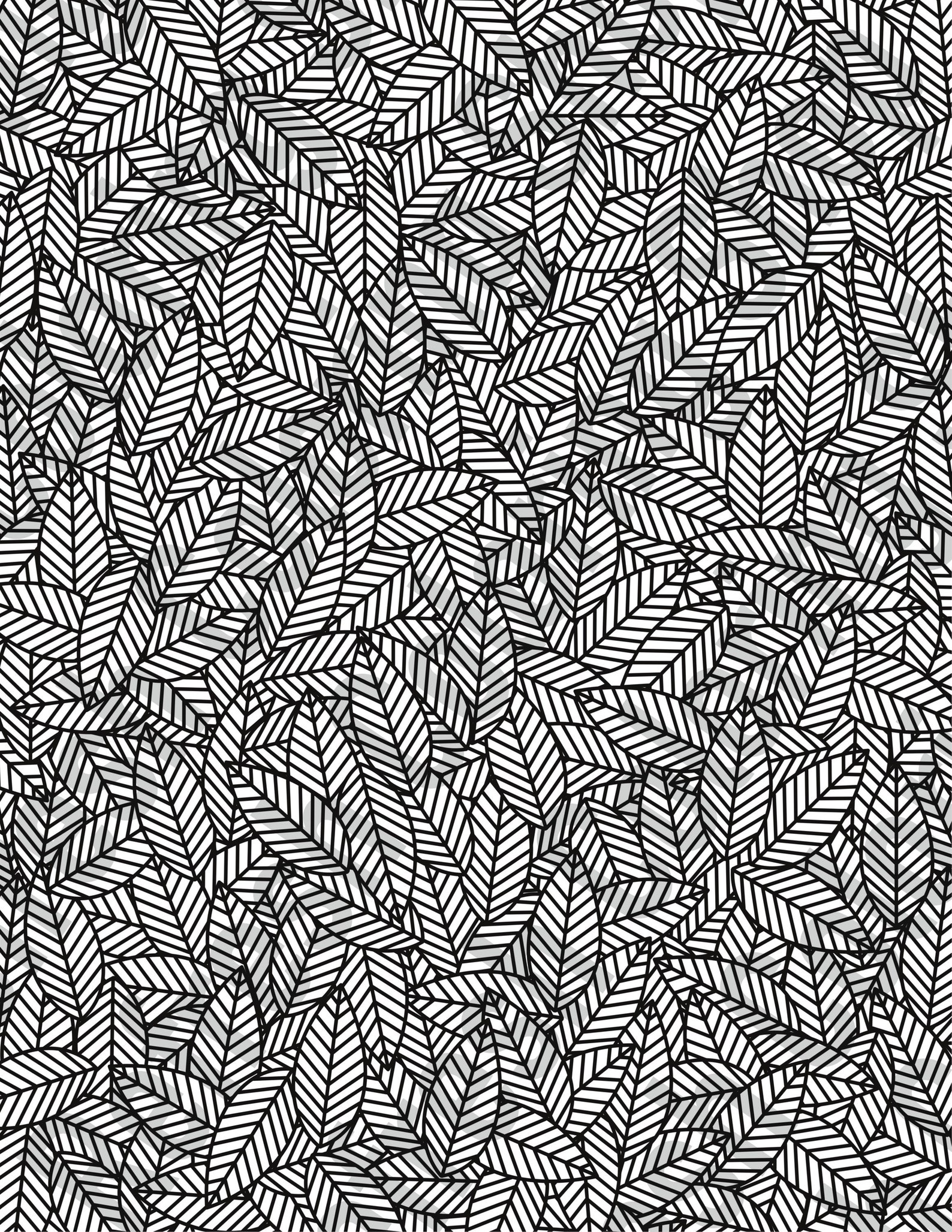 5 Printable Coloring Pages | Nature Inspired, Leaves, Flowers, Foliage ...
