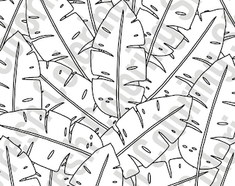 Printable Leaves Collage Coloring Page Instant Download PDF - Etsy