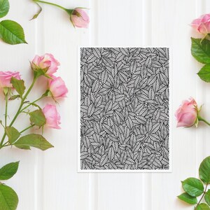 Printable Leaves Collage Coloring Page | Instant Download PDF - Etsy