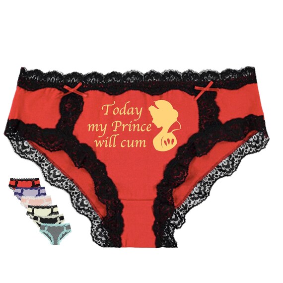 Today My Prince Will Cum Disney Inspired Hipster Lace Panties Etsy