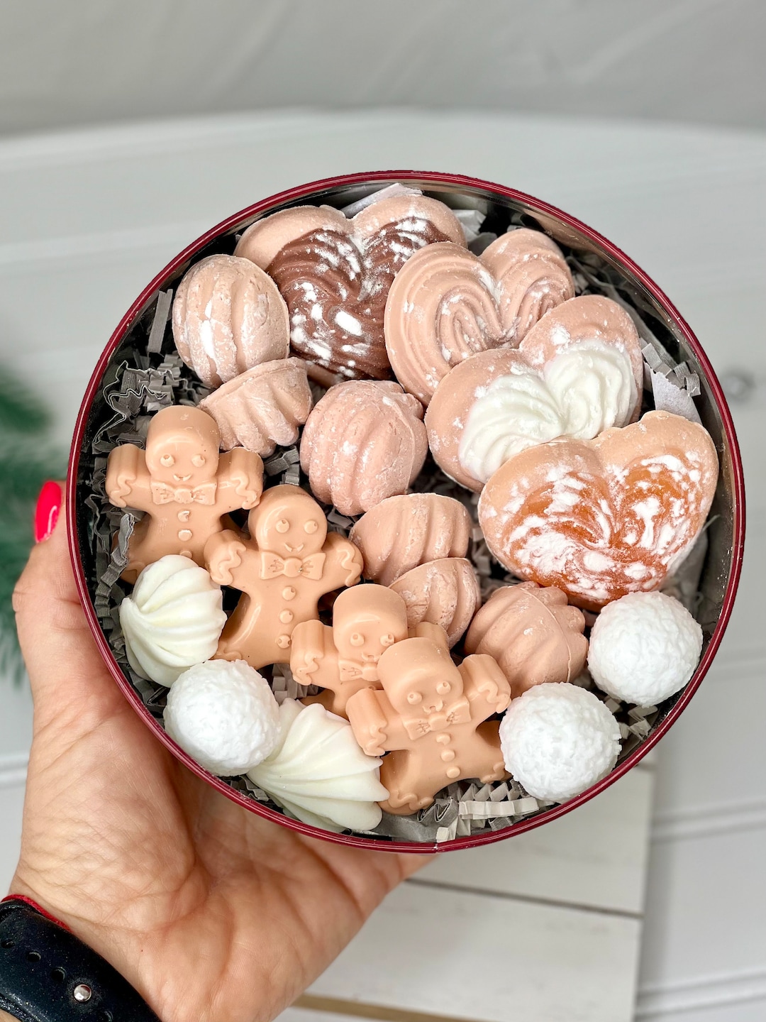 Biscuits de Noël Biscuits au savon Cadeaux de Noël Boîte en - Etsy France
