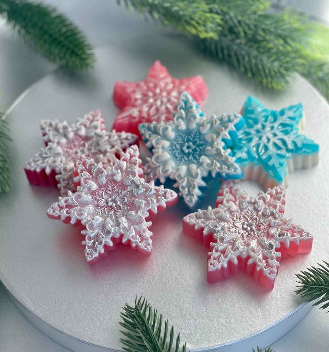 Adorable Snowflake , Christmas Soap Gift, Snowflake Soap Favor, Winter ...