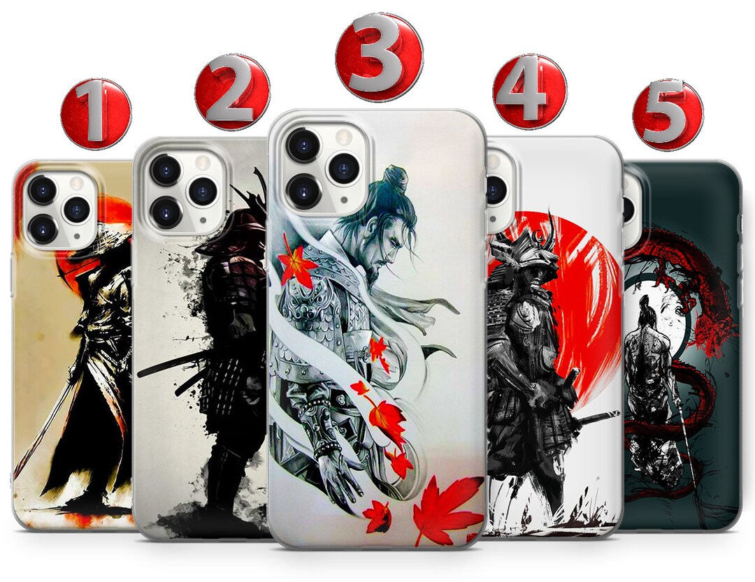 Japan Samurai Phone Case for iPhone 15 14 13 12 11 X XS SE Samsung S24 ...