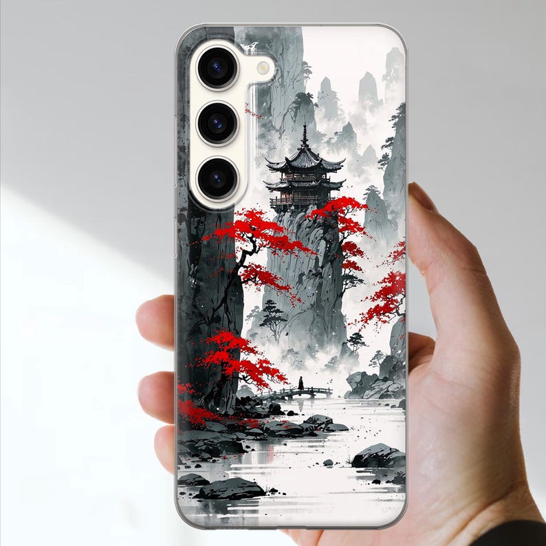 Japanese Art Phone Case Landscape in Modern for Samsung Galaxy S26 ...