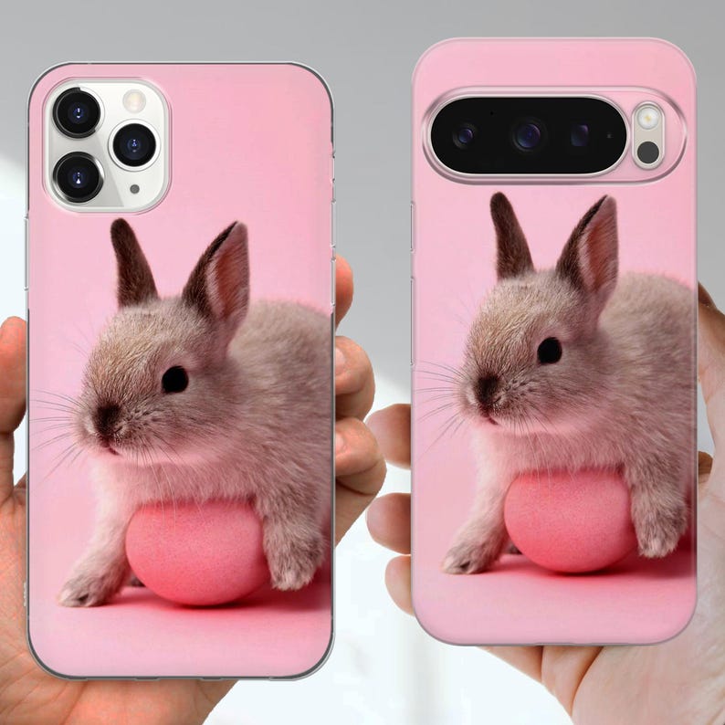 Easter Bunny Rabbit Phone Case Cute Fluffy Animals for iPhone 17 Promax ...