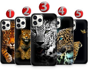 Personalised Initials Custom Hard Phone Case Animal Print Leopard Skin ...