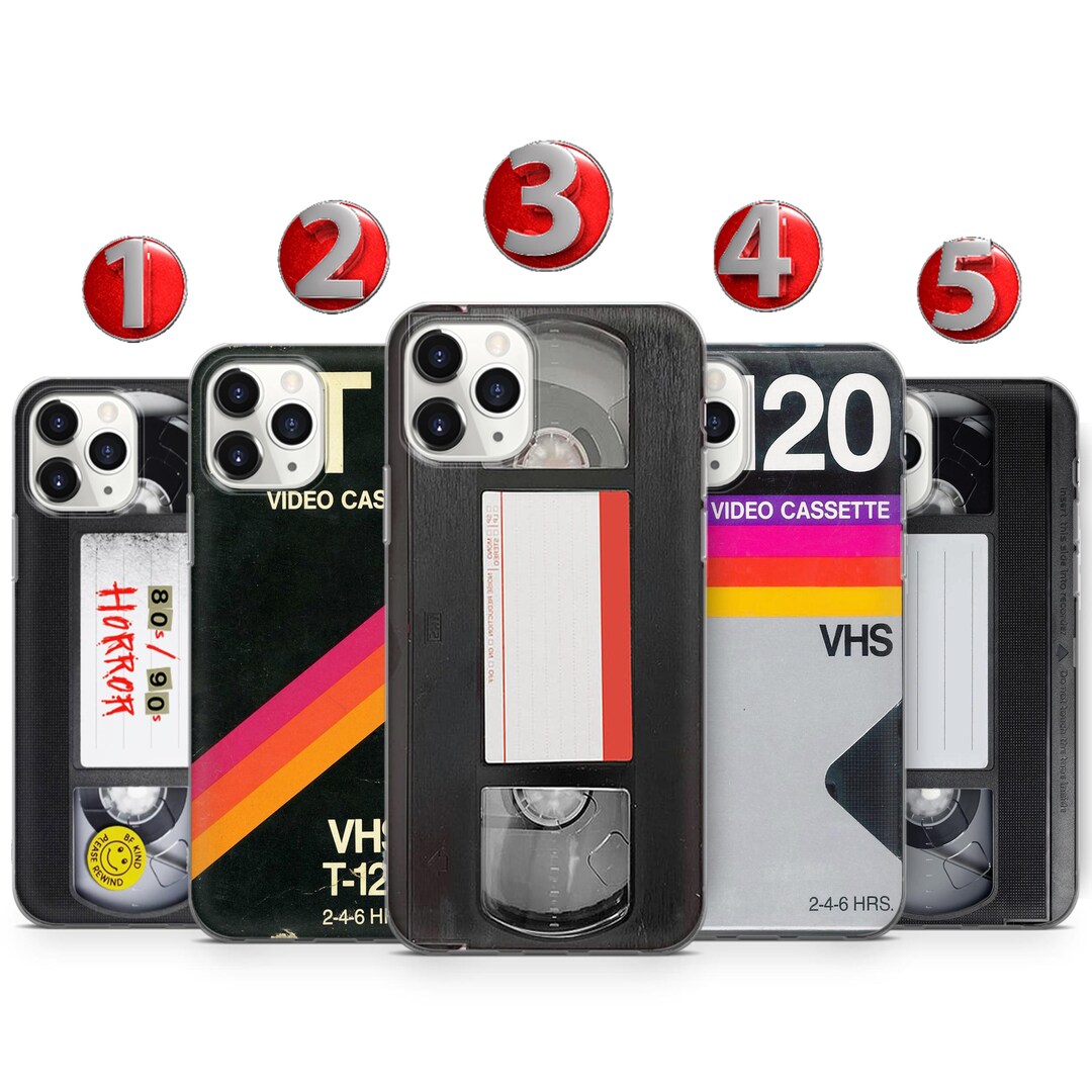 Retro VHS Video Tape Phone Case for iPhone 16 15 14 13 12 11 X XS ...