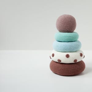 Stacking Tower Crochet Pattern, Soft Ring Toy English Instruction for ...