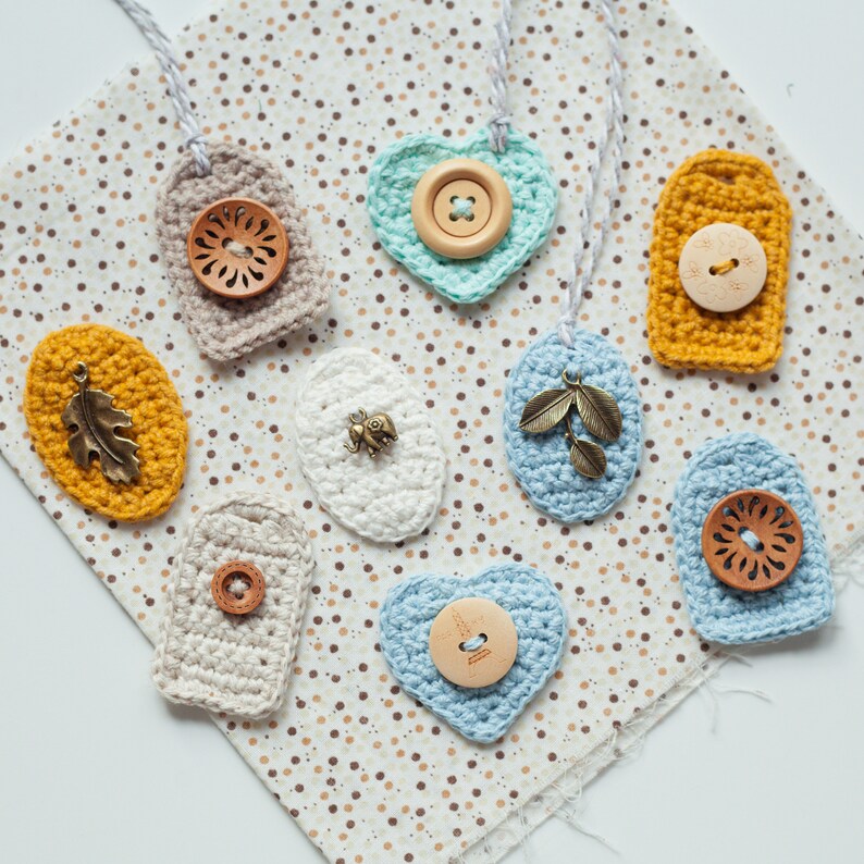 Crochet Tags Pattern, Gift Tags DIY Instruction, Simple and Easy ...