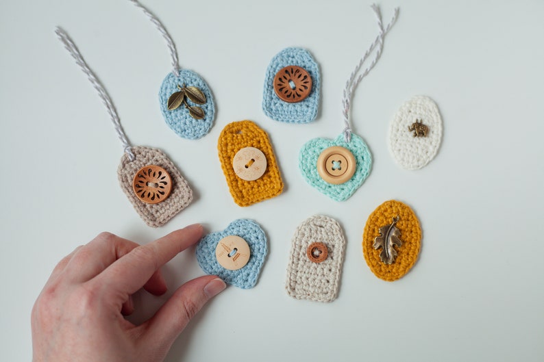 Crochet Tags Pattern, Gift Tags DIY Instruction, Simple and Easy ...