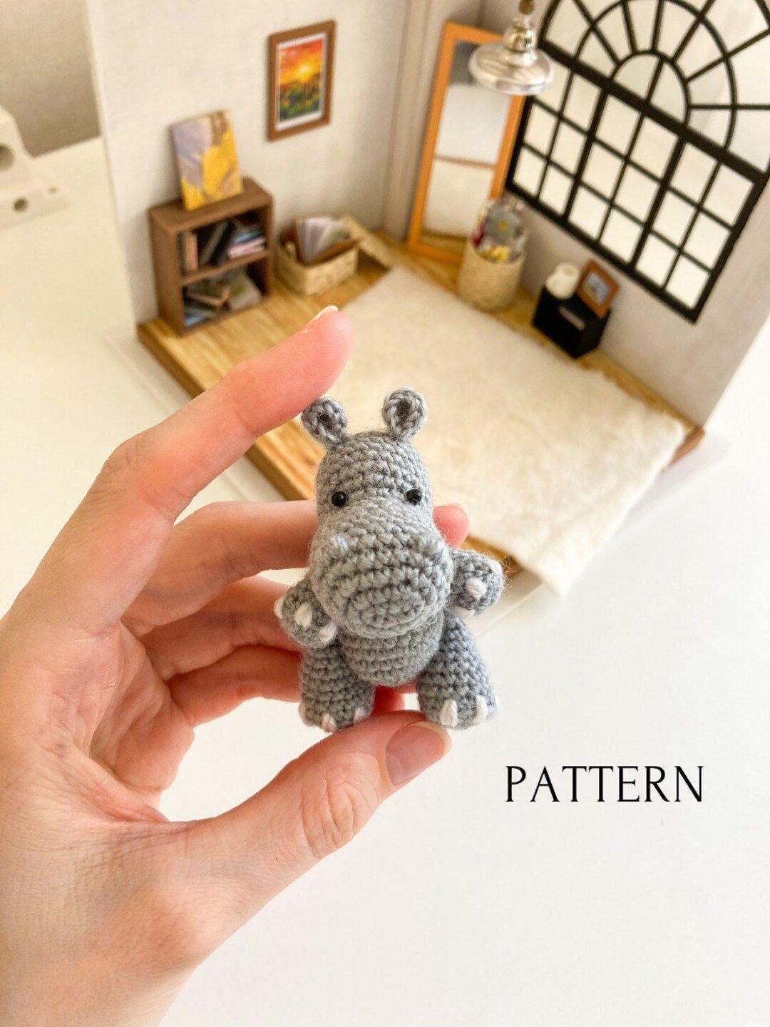 Mini Hippo Amigurumi Pattern Mini Crochet Hippo Tutorial - Etsy Canada