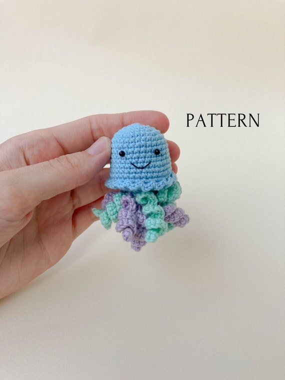Jellyfish Mini Crochet Toy Pattern Mini Amigurumi Jellyfish - Etsy