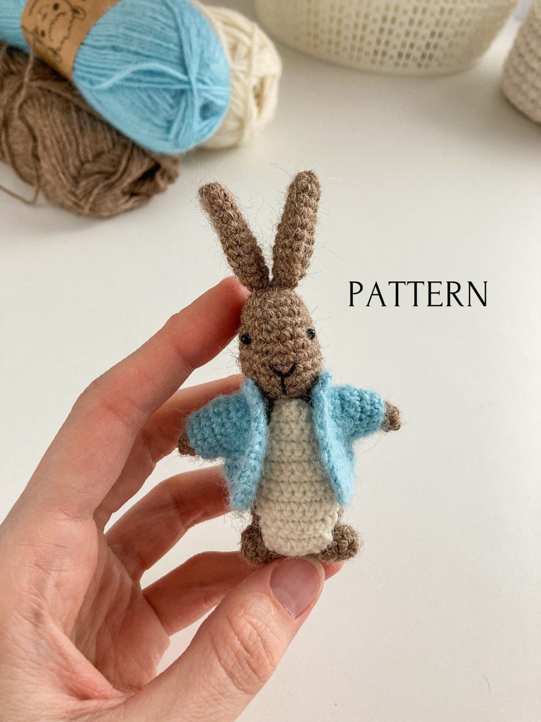 Peter Rabbit Amigurumi Pattern, Crochet Bunny Pattern, Crochet Tutorial ...