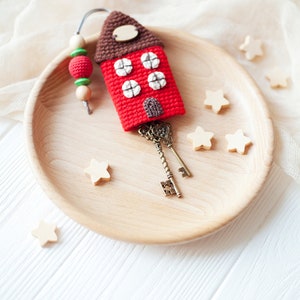 Key Cover Crochet Pattern PDF, Cozy Key Holder Tiny House, Key Chain ...