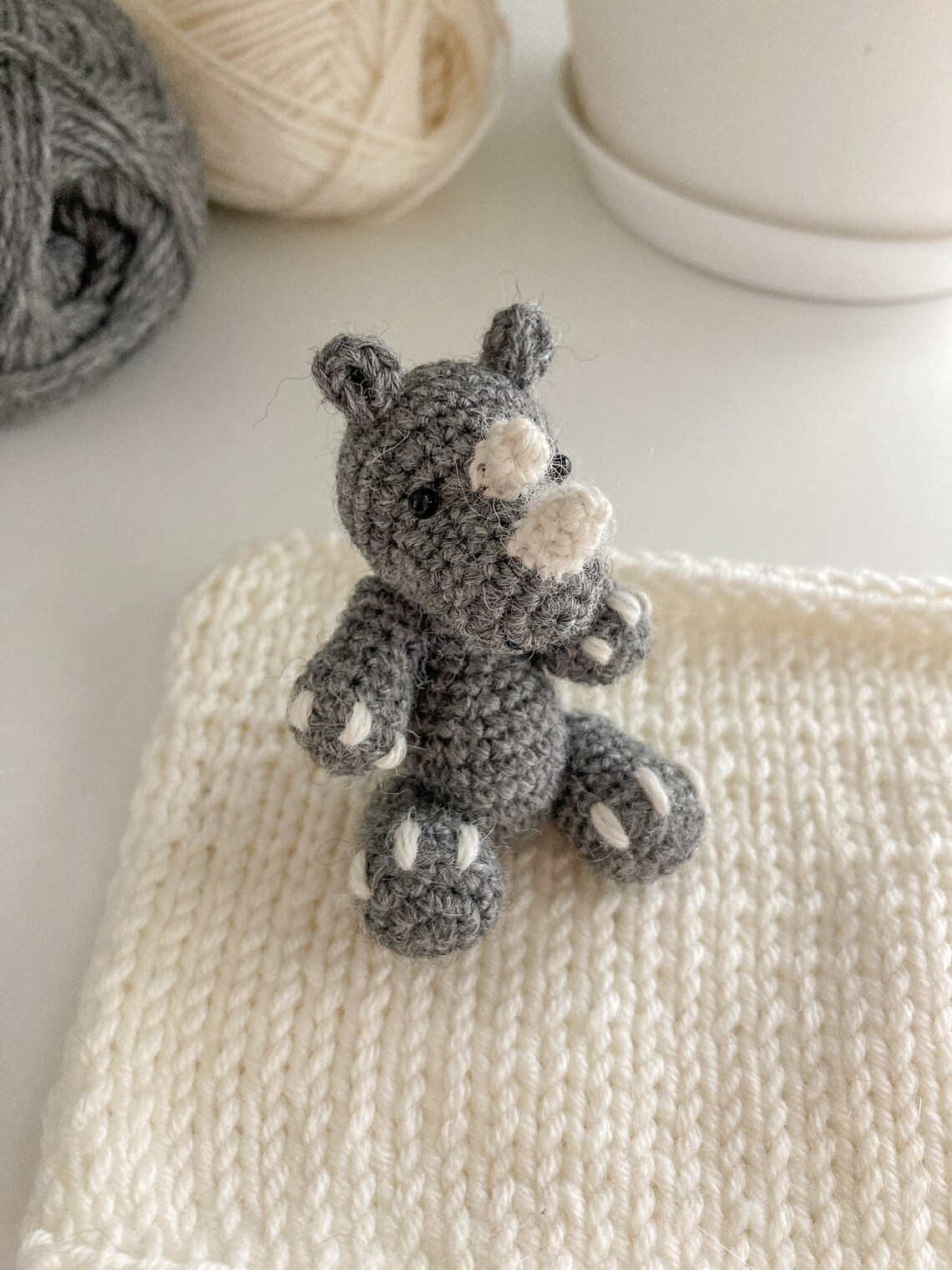 Rhino Amigurumi Pattern Crochet Rhinoceros Safari Tropical | Etsy