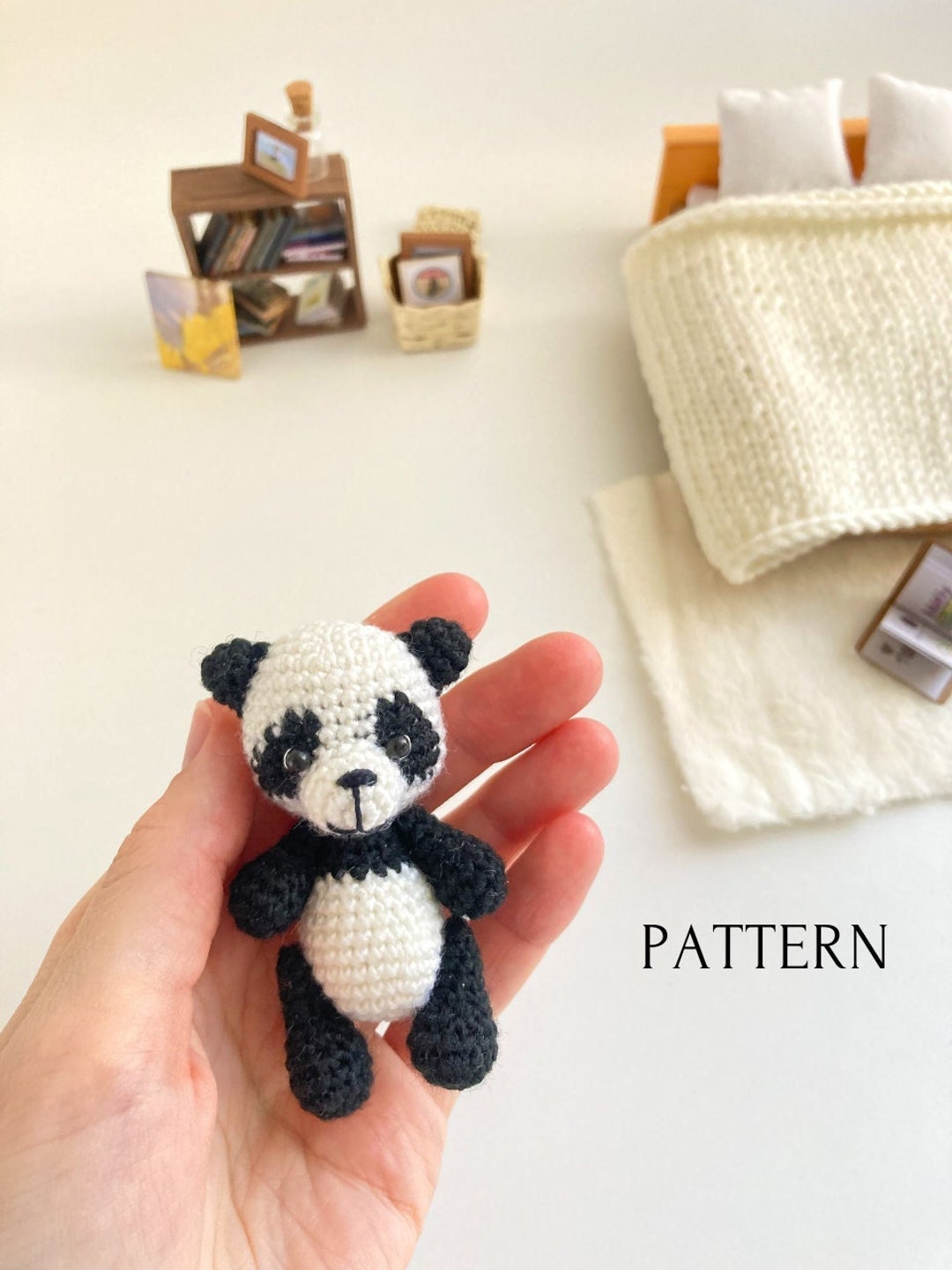 Panda Bear Crochet Toy Pattern, Amigurumi Mini Panda Pattern, Crochet ...