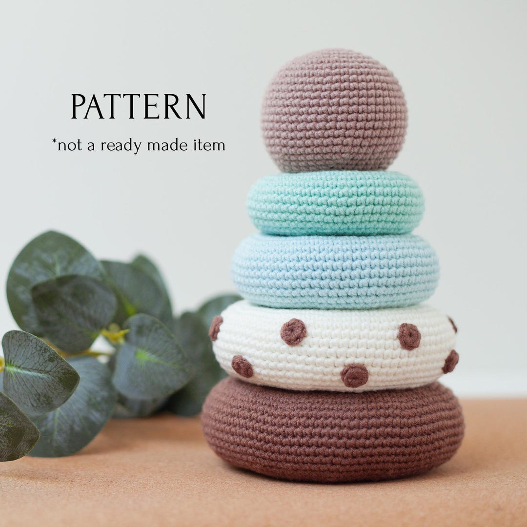 Stacking Tower Crochet Pattern, Soft Ring Toy English Instruction for ...
