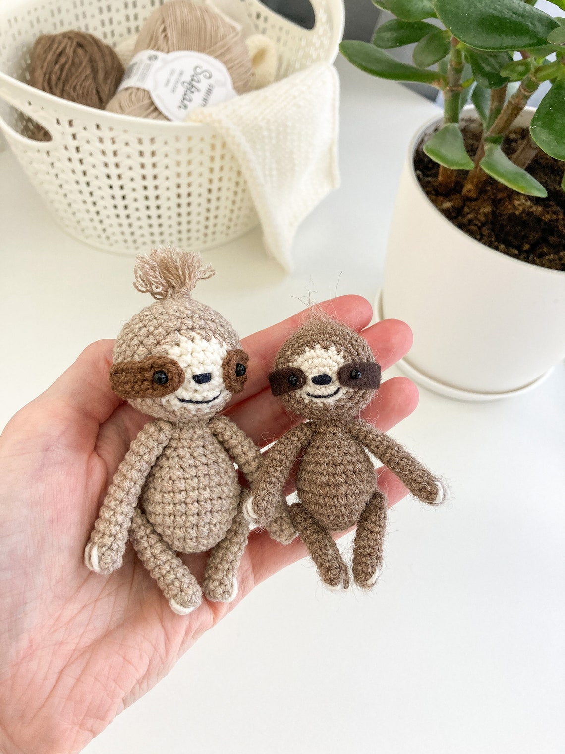 Amigurumi Sloth Pattern Crochet Mini Sloth Crochet Tutorial - Etsy