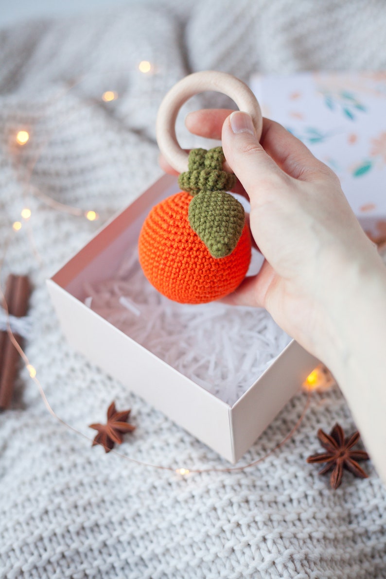 Orange Baby Rattle PDF Crochet Pattern for Beginners Tropical | Etsy