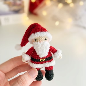 Mini Santa Amigurumi Pattern, Crochet Christmas Pattern, Crochet ...