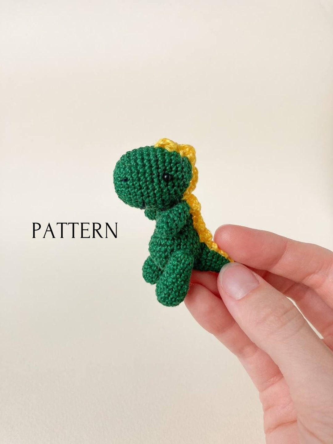 Dino Mini Crochet Toy Pattern, Mini Amigurumi Dinosaur Pattern, Crochet ...