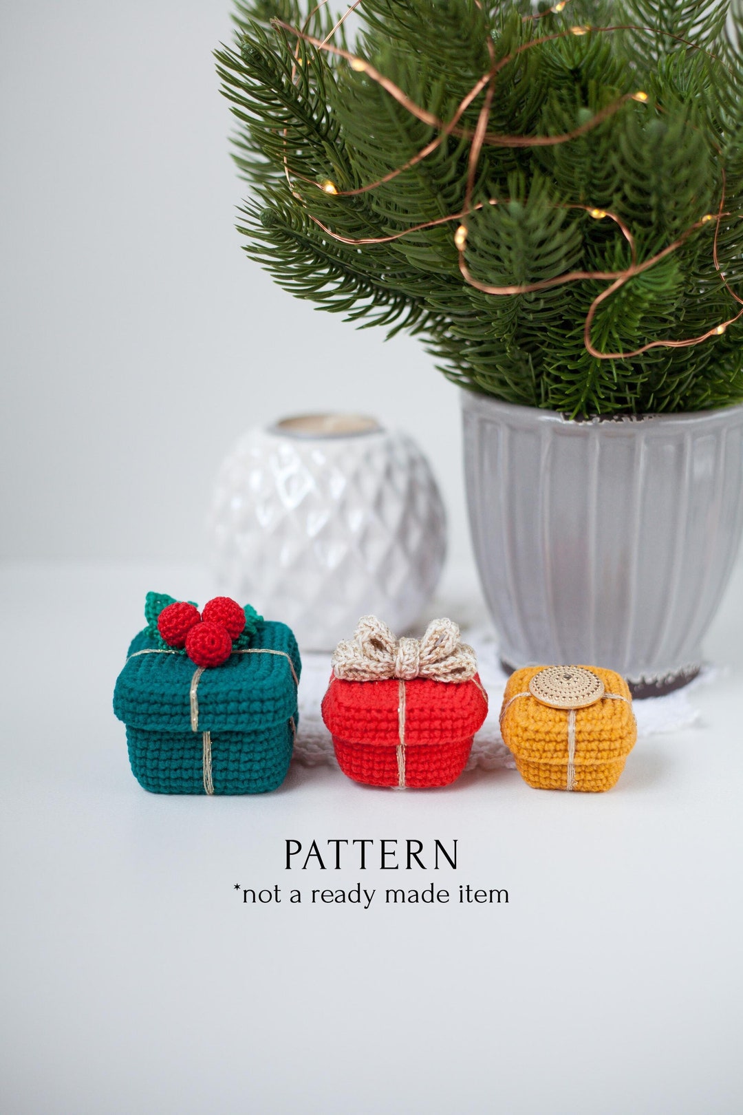 Christmas Gift Boxes Crochet Pattern PDF, Xmas Décor Ornament Easy ...