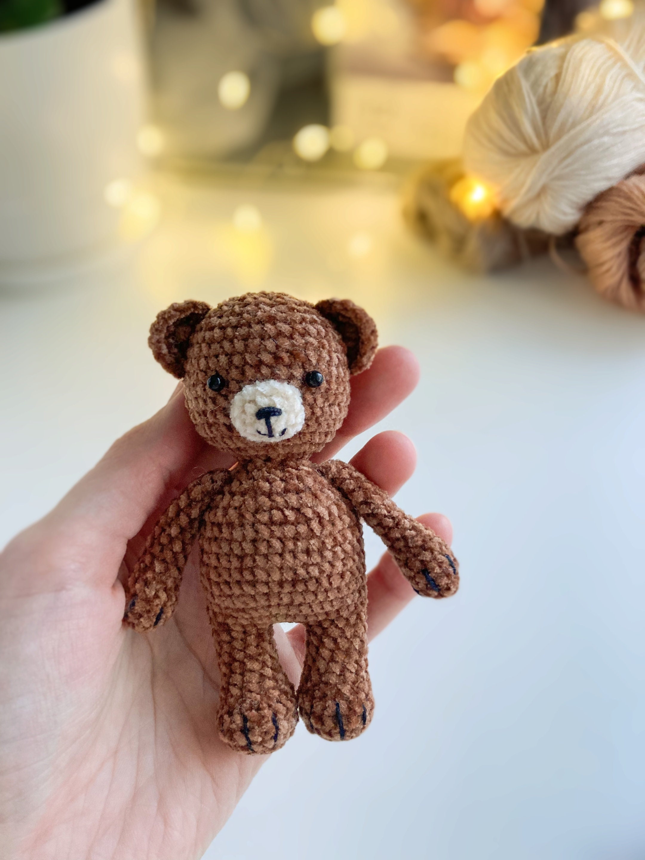 Mini Teddy Bear Crochet Toy Pattern Amigurumi Crochet Plush - Etsy
