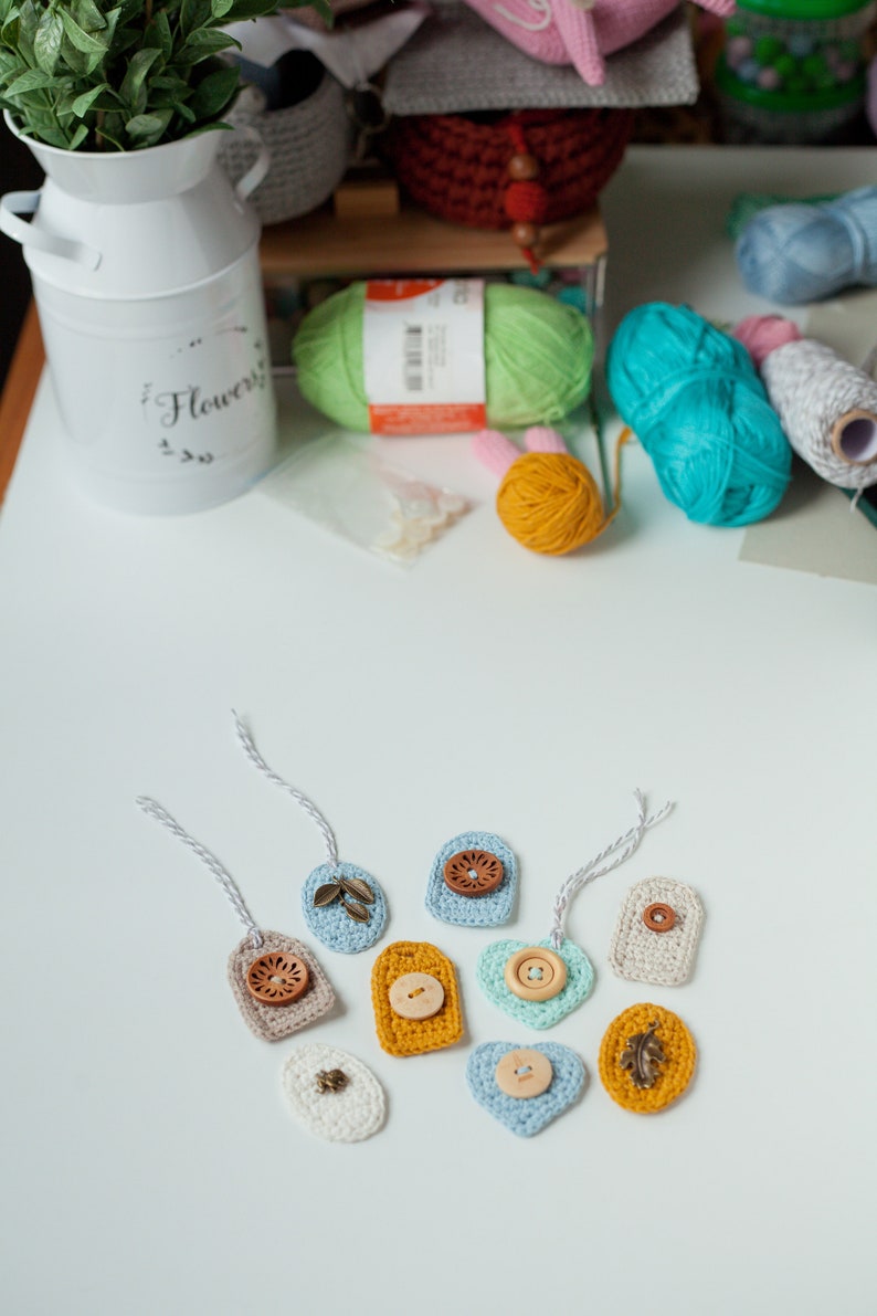 Crochet Tags Pattern, Gift Tags DIY Instruction, Simple and Easy ...