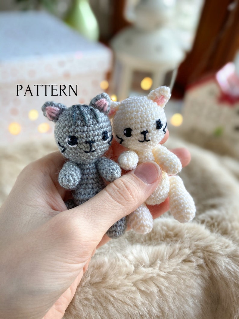 Kitty Cat Crochet Toy Pattern Amigurumi Mini Kitten Cat | Etsy
