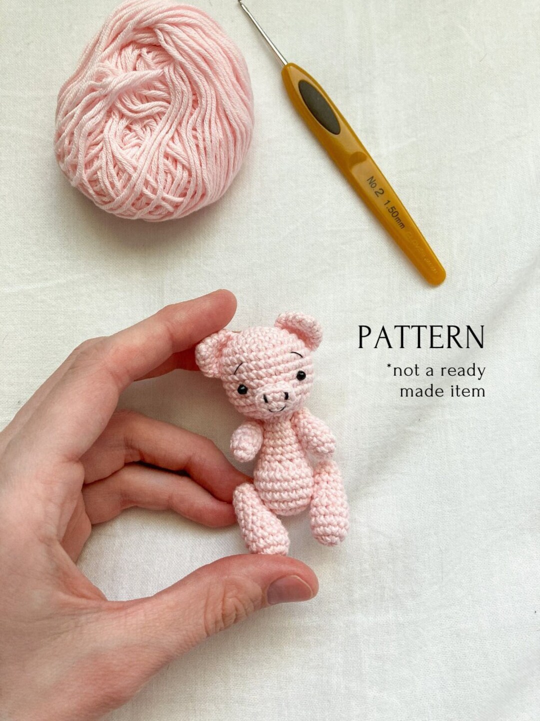 Mini Pig Crochet Pattern With Videos, Piglet Amigurumi Pattern, Crochet ...