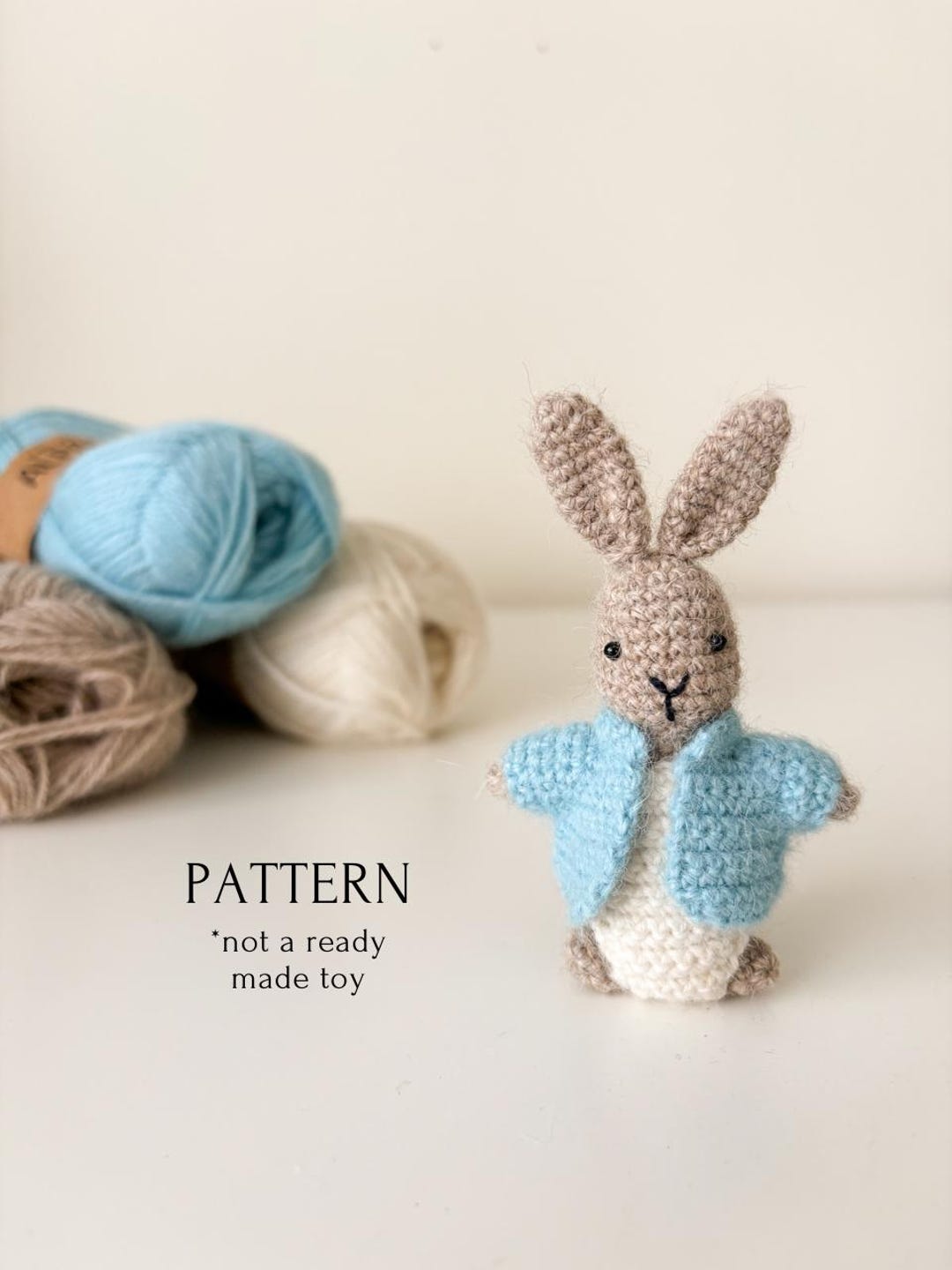 Peter Rabbit Amigurumi Pattern - FULL VIDEO TUTORIAL, Crochet Bunny ...