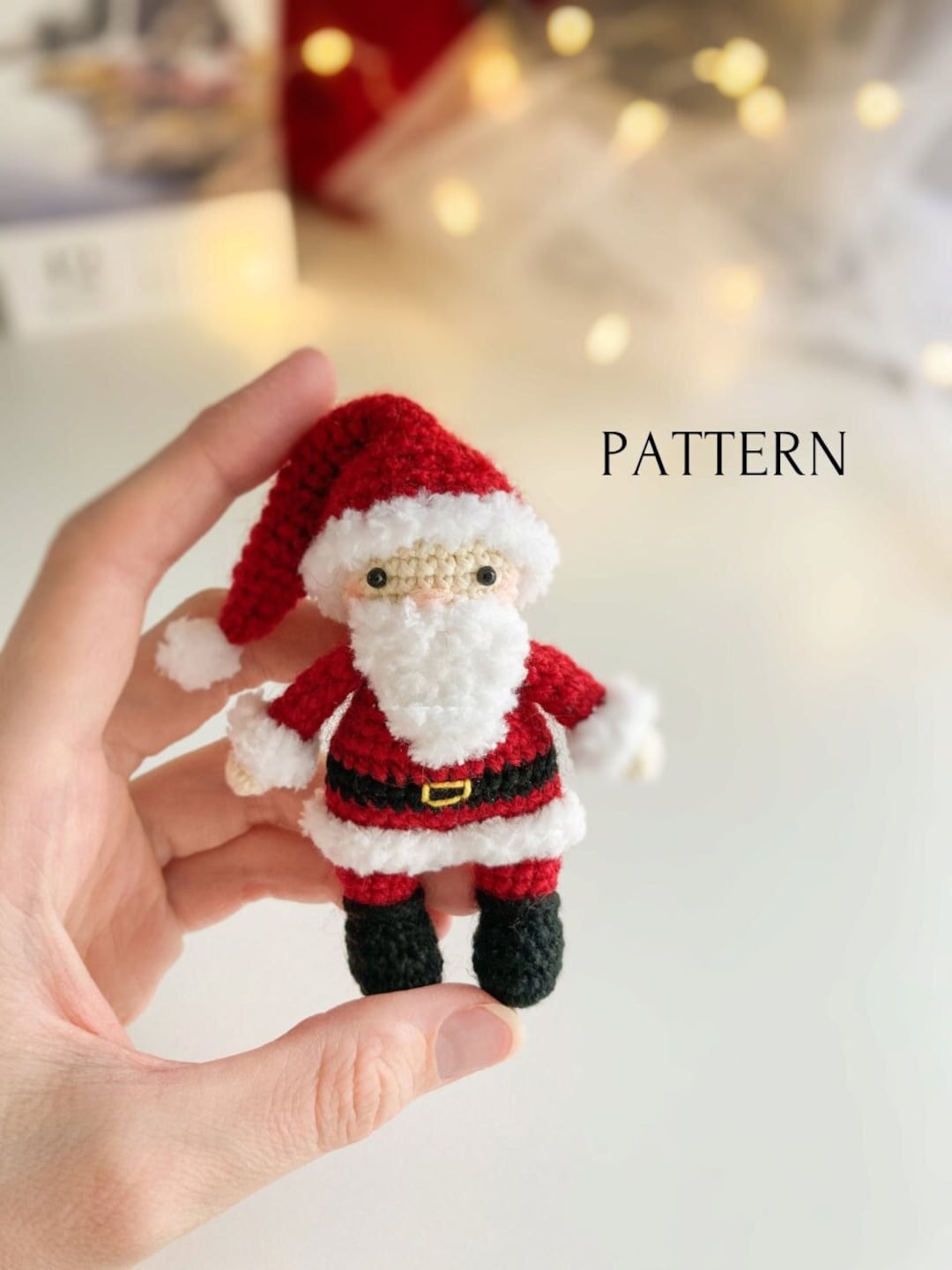 Mini Santa Amigurumi Pattern, Crochet Christmas Pattern, Crochet ...
