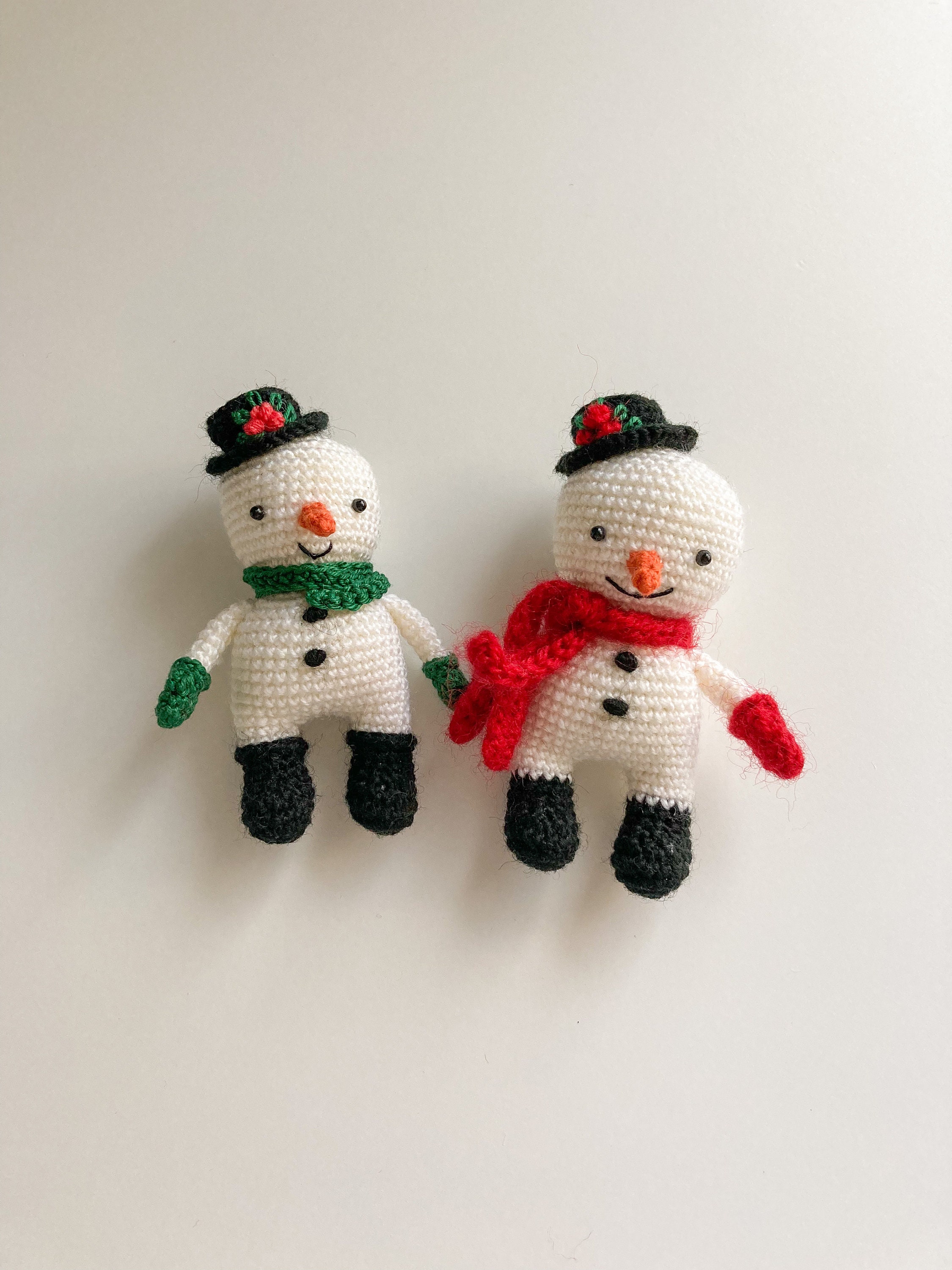 Mini Snowman Christmas Crochet Pattern Amigurumi Snowman - Etsy