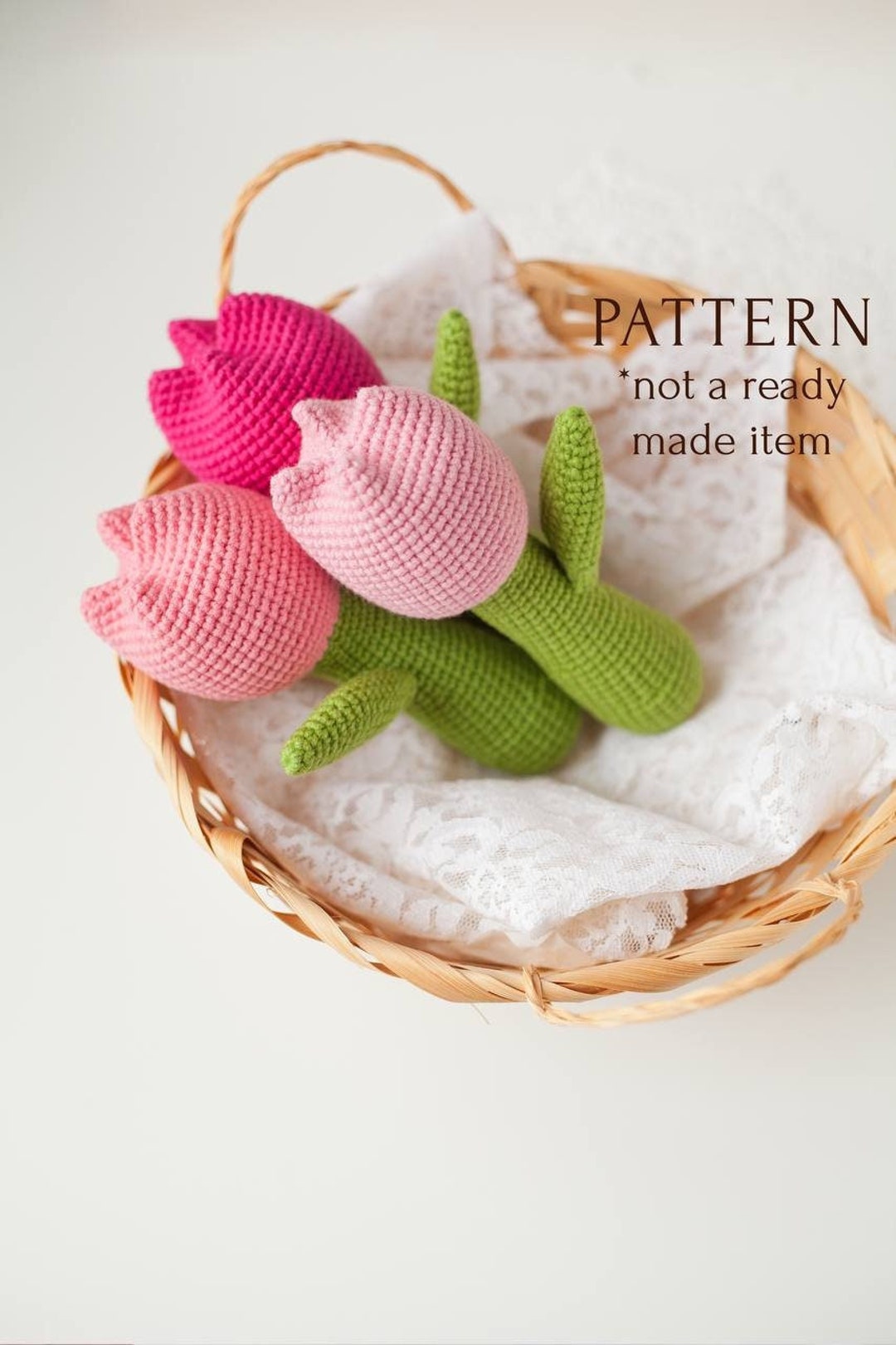 Tulip Flower Baby Rattle PDF Crochet Pattern for Beginners, Spring Baby ...