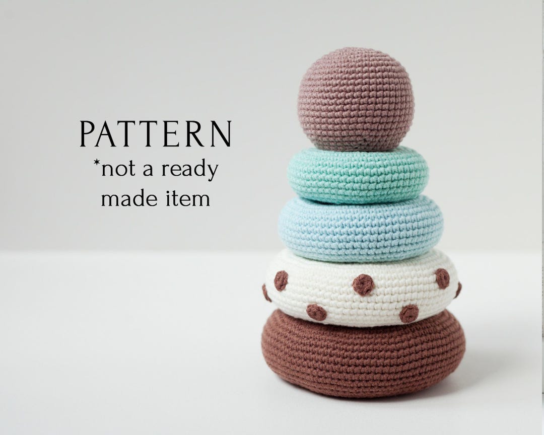 Stacking Tower Crochet Pattern, Soft Ring Toy English Instruction for ...