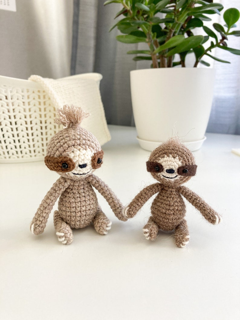 Amigurumi Sloth Pattern Crochet Mini Sloth Crochet Tutorial | Etsy
