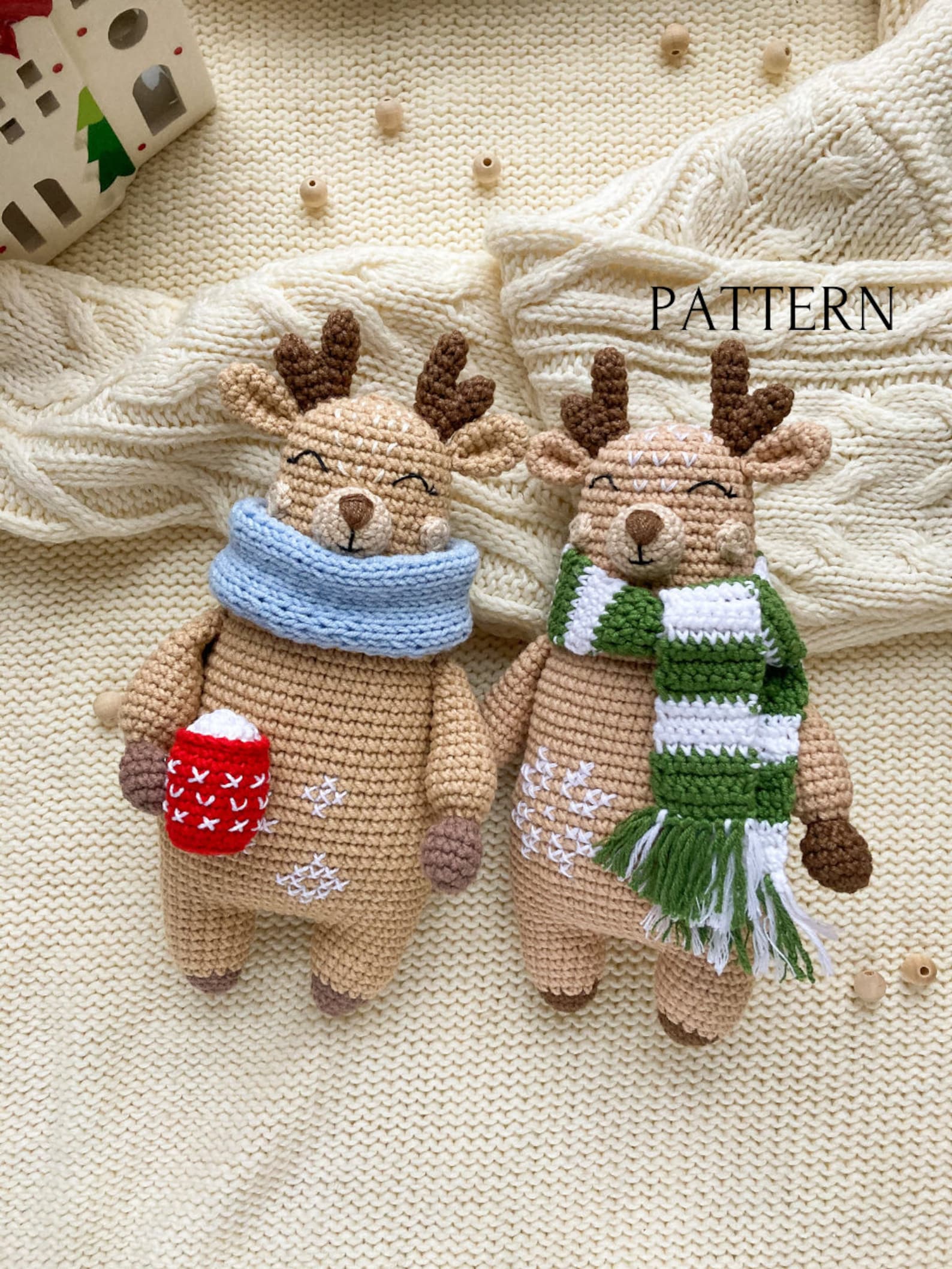 Amigurumi Christmas Deer Crochet Pattern Amigurumi Reindeer | Etsy