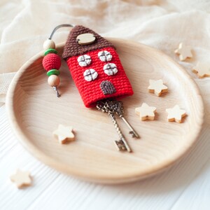 Key Cover Crochet Pattern PDF, Cozy Key Holder Tiny House, Key Chain ...