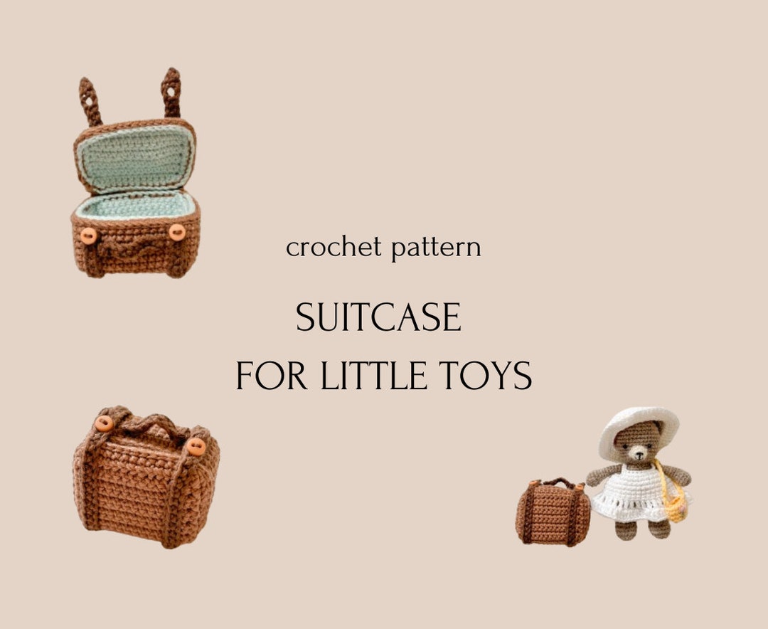 Suitcase Crochet Pattern in English, Amigurumi Suitcase, Crochet ...
