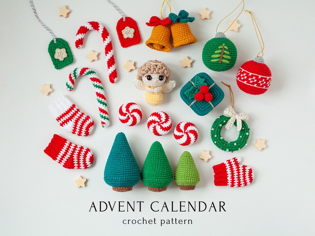 Mini Advent Calendar Crochet Pattern, 11 in 1 Christmas Bundle ...