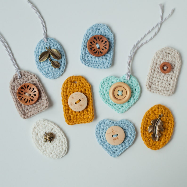 Crochet Tags Pattern, Gift Tags DIY Instruction, Simple and Easy ...