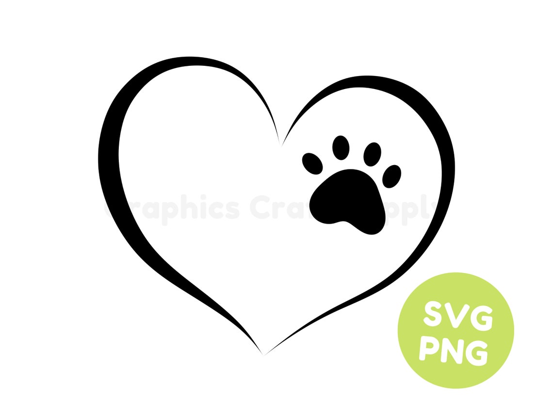 Paw Print Svg, Paw Svg, Dog Svg, Pet Svg, Adopt a Pet, Dog Outline Svg ...