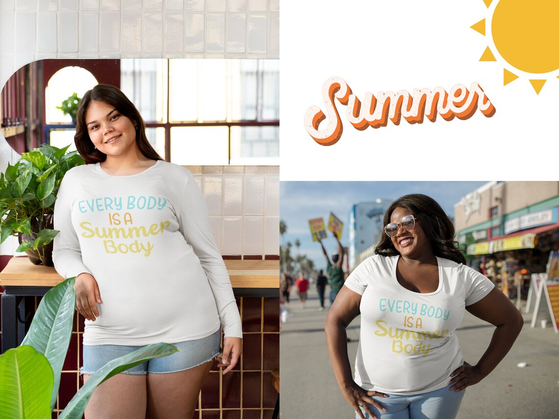 Summer Clipart Vacation Svg Vacation Body Positive Beach - Etsy