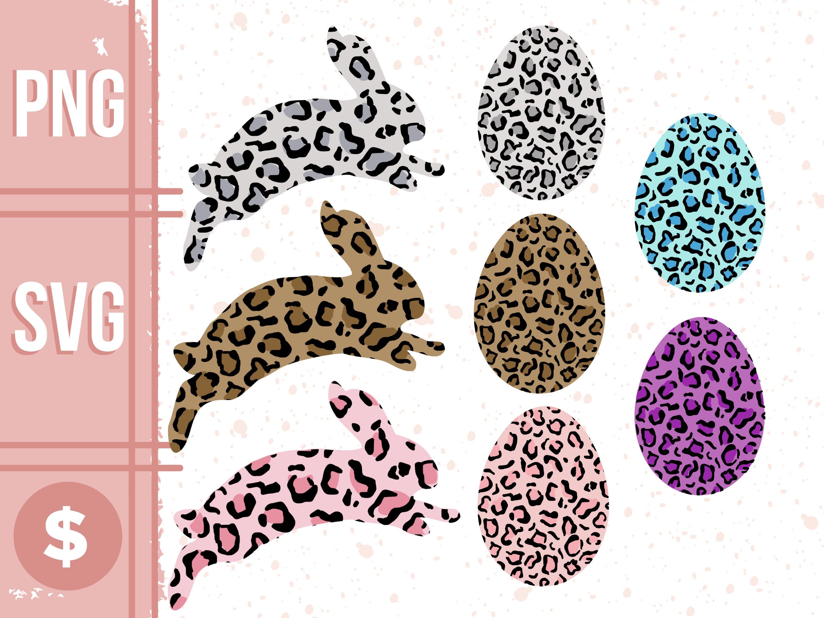 Easter Eggs Clipart | Easter Bunny SVG | Leopard Easter Bunny Svg ...