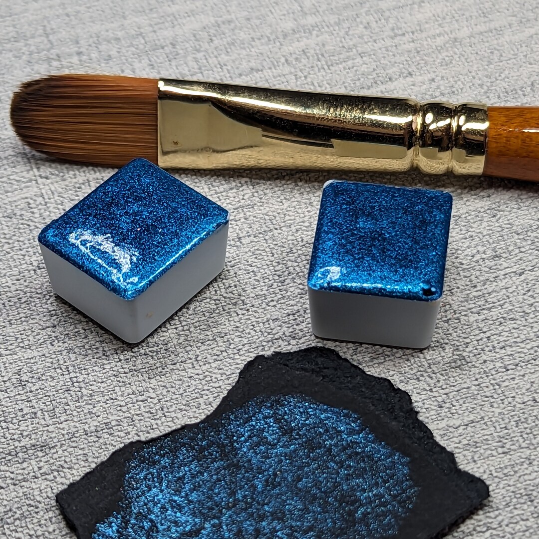 Handcrafted Shimmer Watercolour Paint Half Pan Illuminate Your Art With ...