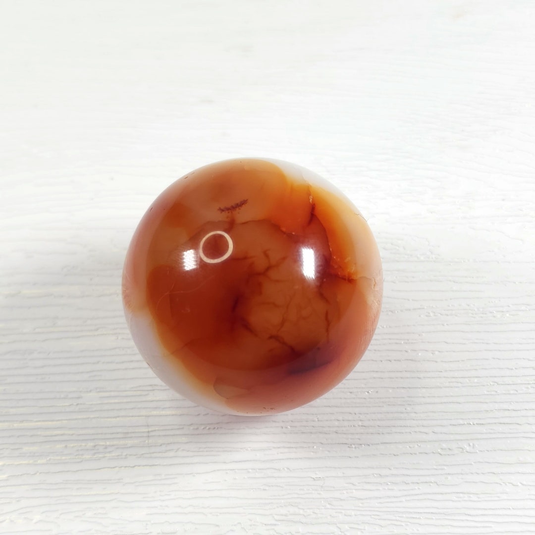 Bright Carnelian X Milky Quartz Sphere - Metaphysical Crystal - Etsy