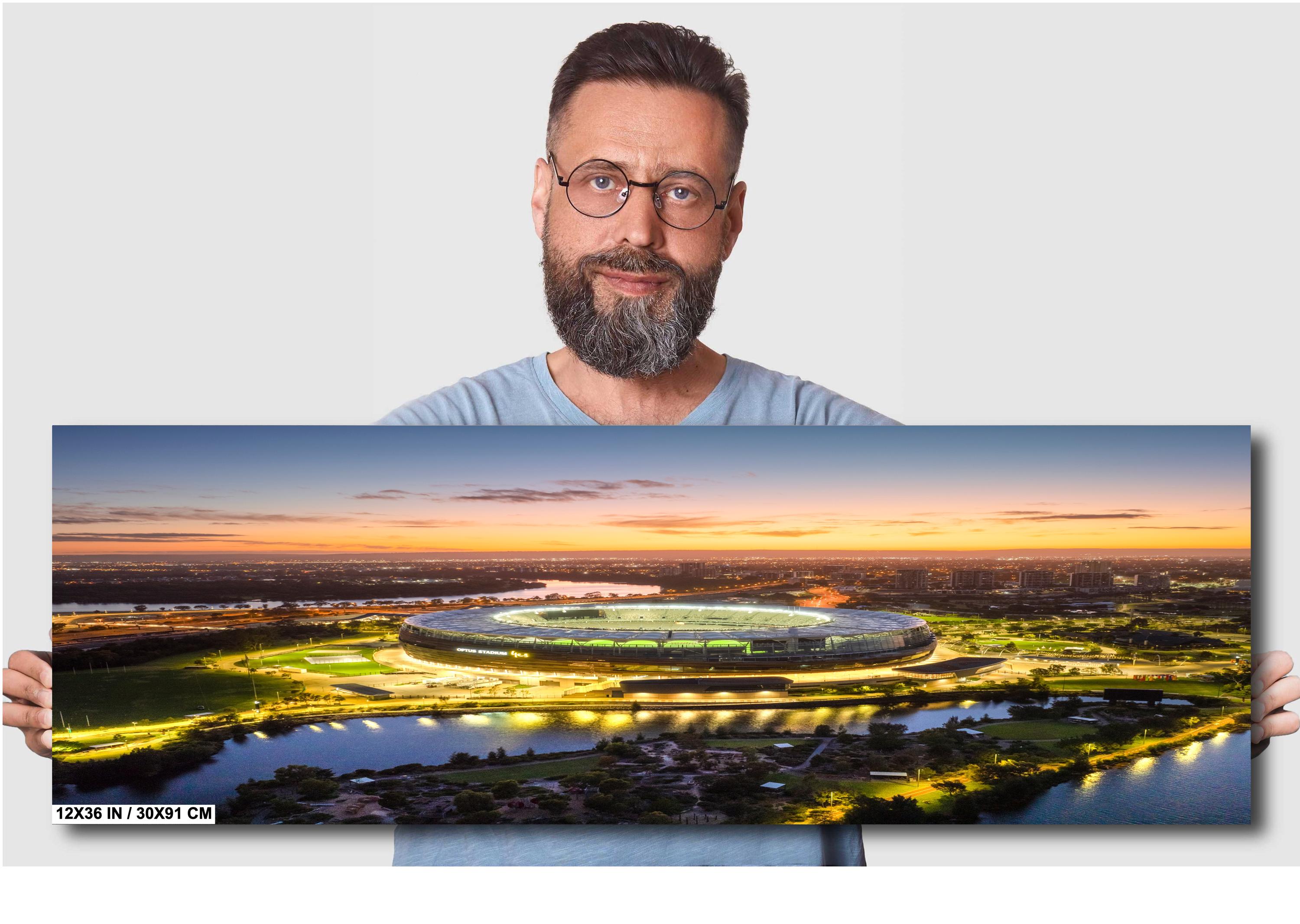Optus Stadium Awakens: Sunrise Over the Perth Test - Etsy